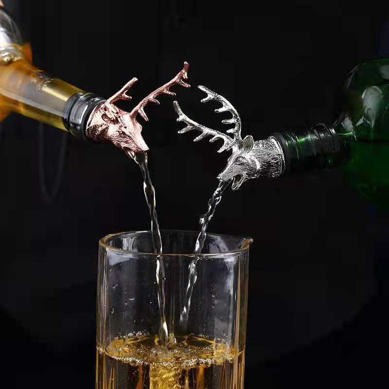 Cabeça De Cervo Vinho Pourer Garrafa Rolhas Liga Zinco Barra ...