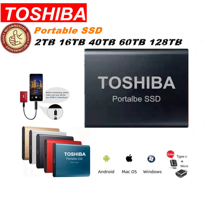 Toshiba Portátil 1TB 2TB SSD 8TB 16TB Externo Armazenamento Em Massa ...
