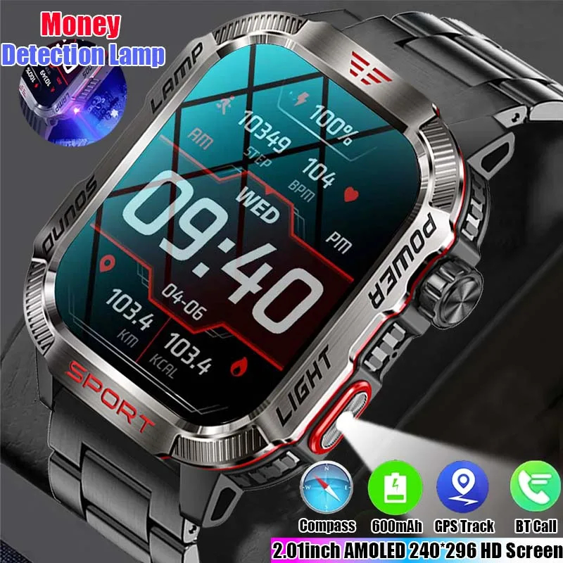 2025 Para Homens Xiaomi Robustos Smartwatch Militar Exterior Bluetooth ...