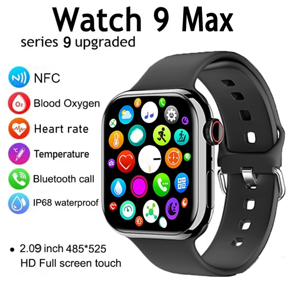 Smartwatch Watch 9 Max Série 9 Homens Mulheres 2.09inch 47mm Smartwatch ...