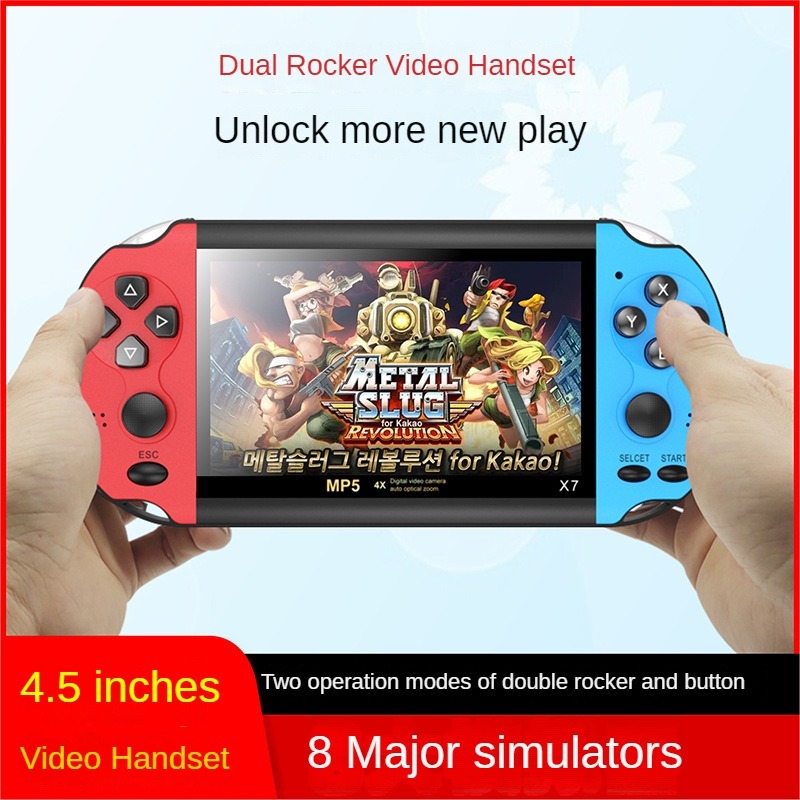 2024 New X7 Handheld Game Console Contra Mini Arcade Charging Portable ...