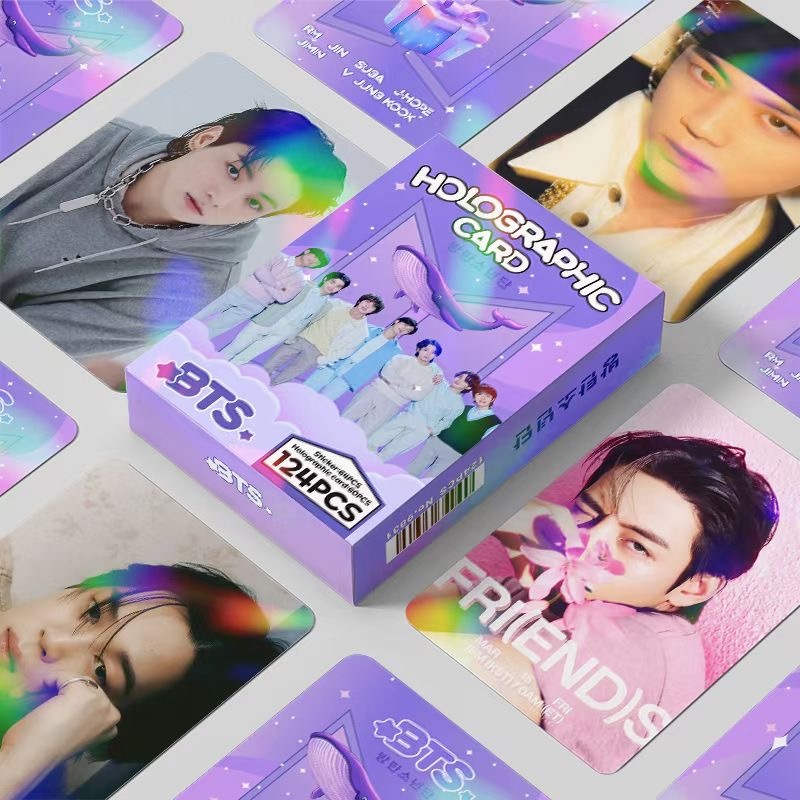KPOP 124pcs/box Cartões Fotográficos BTS Bangtan Boys Holográfico LOMO ...