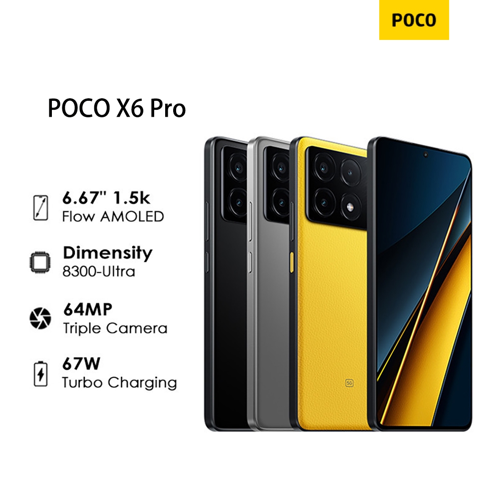 POCO X6 Pro 5G 8+256GB/12+512GB Versão Global Smartphone Câmera 64MP Carregador 67W OIS - Xiaomi ...