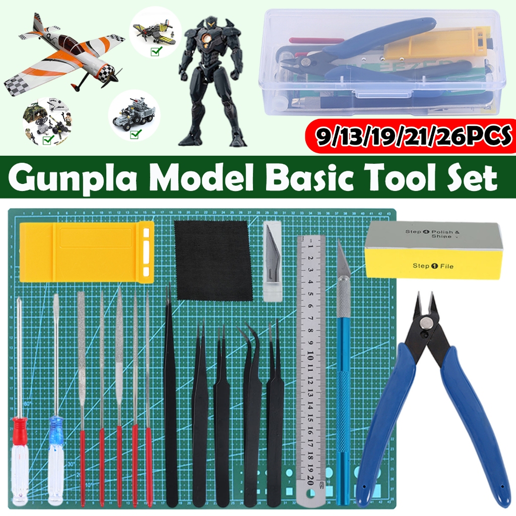 9Pcs Gundam Modeler Basic Tools Craft Set For Car Model Building Kit NEW Modelador Conjunto De ...