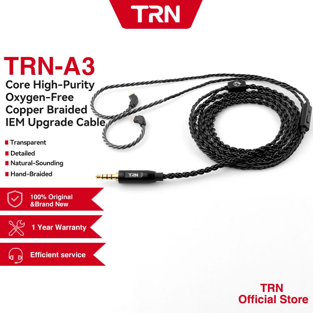 TRN A3 6 Core HIFI Earphone Cable With Connector Use For TRN MT1 KZ ZSN ...
