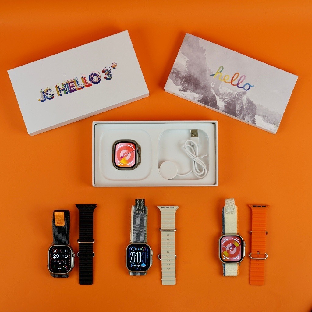 Top 4GB ROM JS Hello Watch 3 Plus AMOLED Compasso NFC Masculino ...