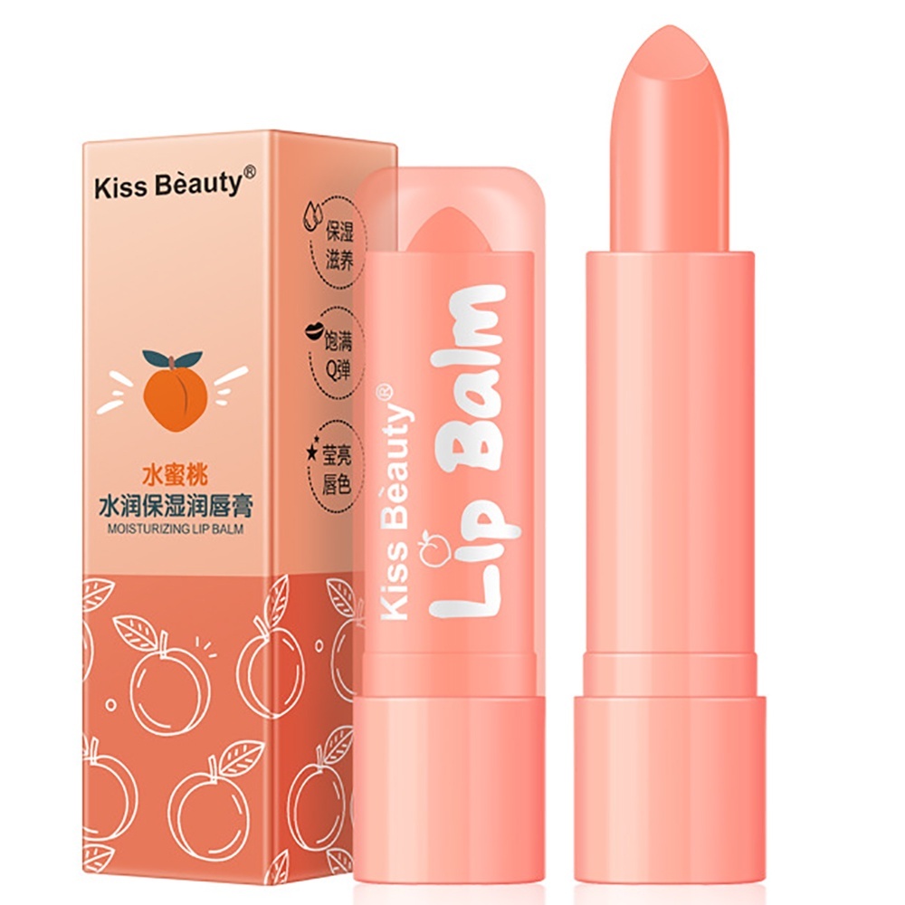 Bálsamo Labial De Pêssego Hidratante Nutrição Natural lips Care Anti ...