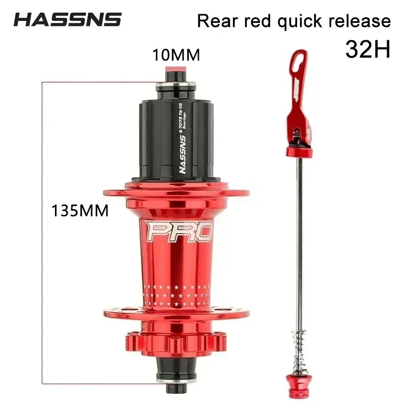HASSNS Pro 7 36h Rolamento Do Cubo Traseiro 36Holes Freehub MTB ...