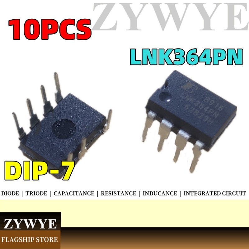 10pcs LNK364PN DIP-7 Chip de gerenciamento de energia em linha LNK364PG ...