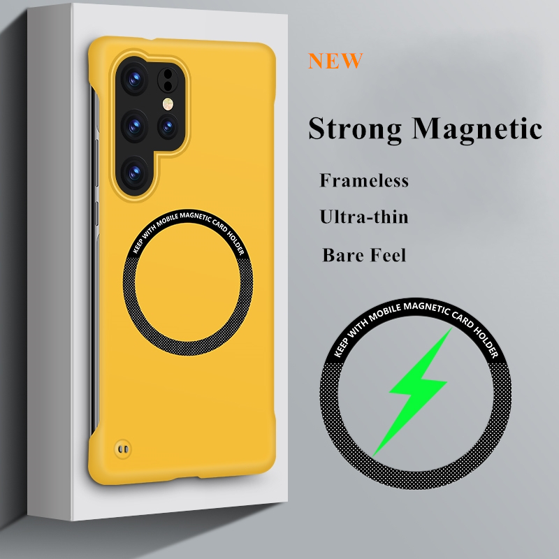 Para Samsung Galaxy S21 S23 S24 FE S22 Ultra PRO Caso Fino Sem Moldura Fosco Duro PC Anti ...