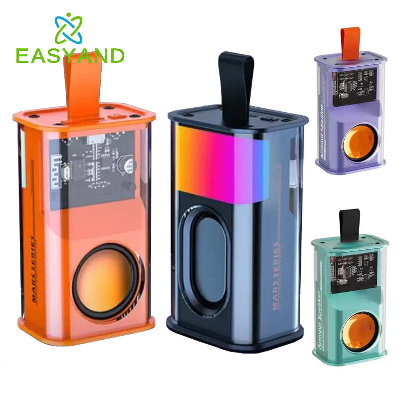 Alto-Falante Sem Fio Estilo Mecha Altifalante Bluetooth Transparente ...
