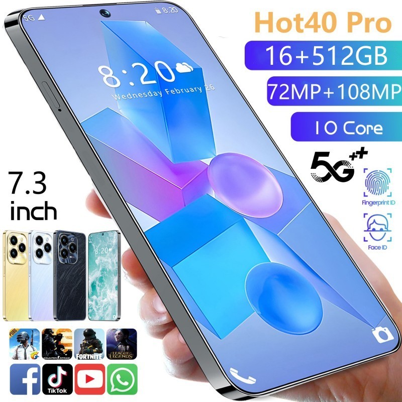 Telefone Android Celular 7,3Polegadas 16GB + 512GB Smartphone | Shopee ...