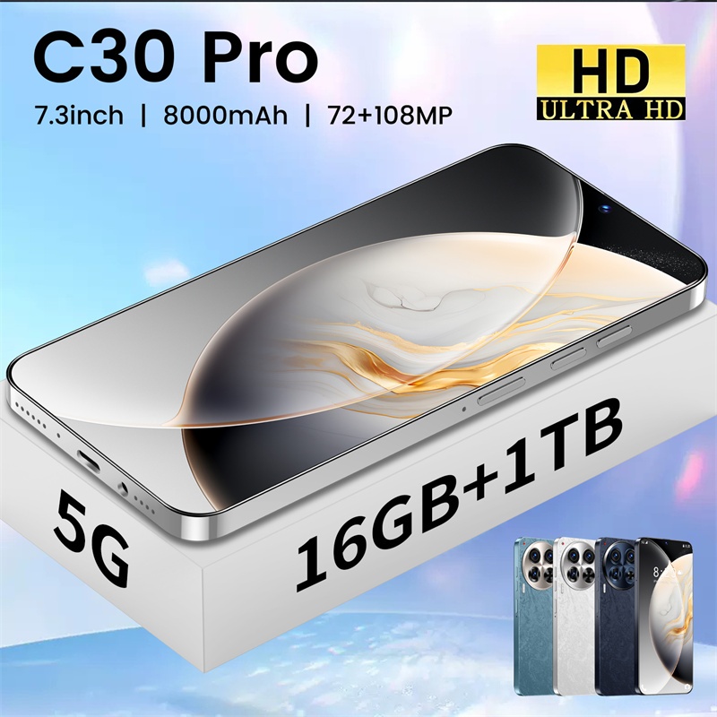 Celular Android C30 Pro Smartphone De 7,3 Polegadas 16GB + 1TB | Shopee ...