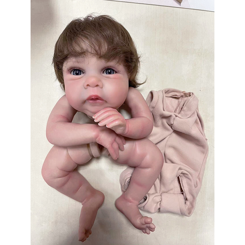 Kit De 18 Polegadas Bebe Reborn Miley Com Raiz De Cabelo À Mão Pano ...