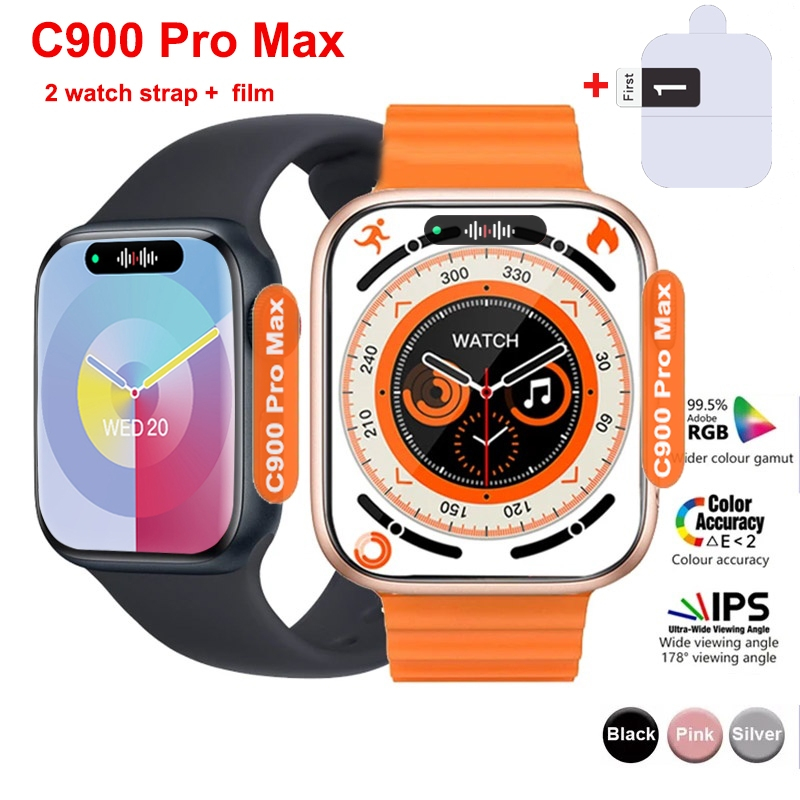 Smartwatch C900 Pro Max Watch Hd 2.19 Polegadas Tela Cheia Bluetooth Call Stopwatch Calculadora ...