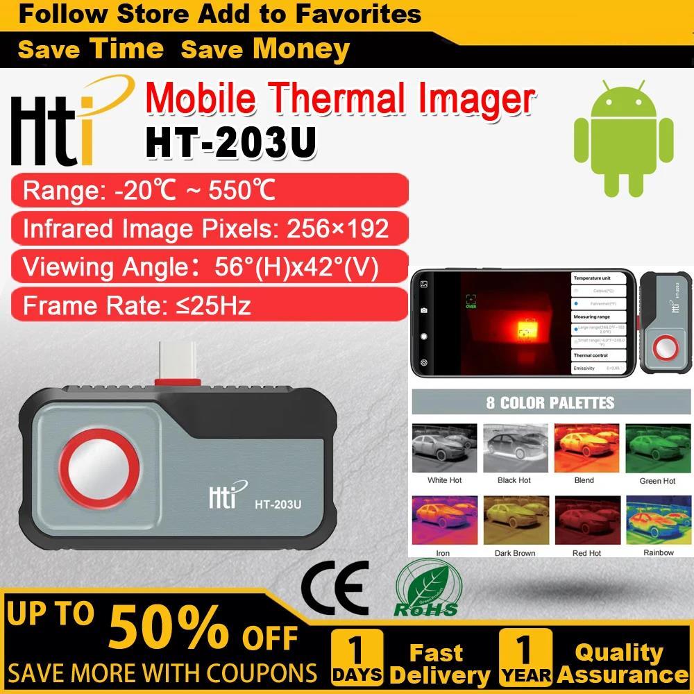 HTI HT-203U 256 * 192 Termovisor Infravermelho Android Câmera De Imagem ...