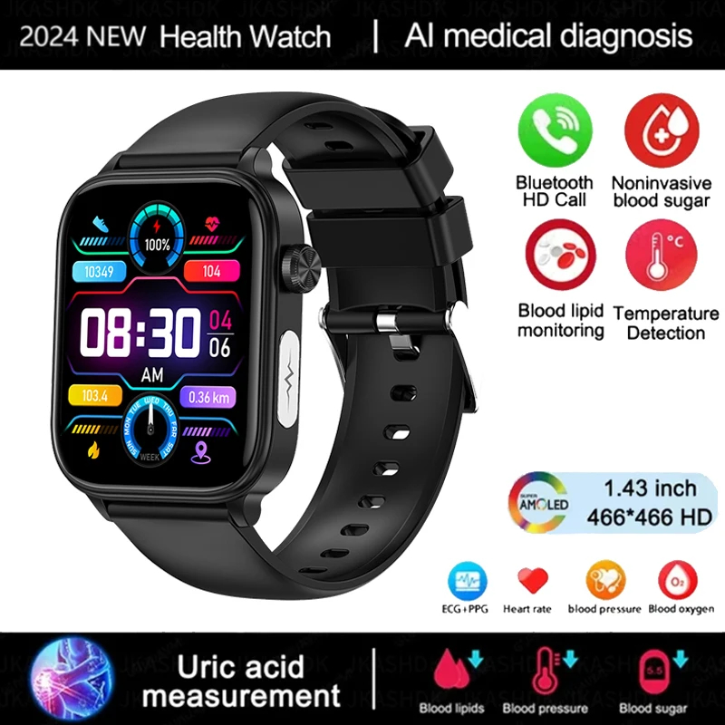 2024 Novo ECG + PPG Smartwatch Relógio Inteligente De Grau Médico ...
