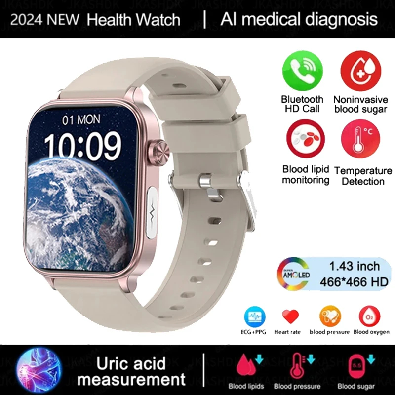 2024 Novo ECG + PPG Smartwatch Relógio Inteligente De Grau Médico ...