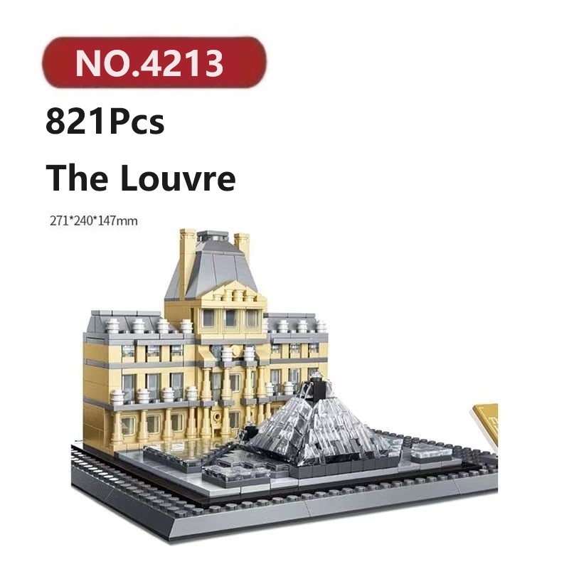The Louvre Building Blocks 821 Pcs WANGE Architecture Bricks Toy Set ...