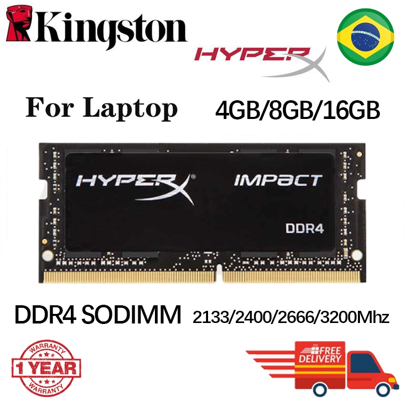 Kingston HyperX FURY ram 4GB 8GB 16GB DDR4 IMPACT 2400mhz 2666mhz 3200MHZ PC4 260Pin SODIMM ...