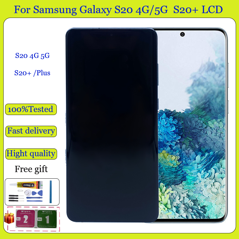 AMOLED Original Para Samsung Galaxy S20 4g 5g G980 G980F G980F/DS Display Lcd Digitador Da Tela ...
