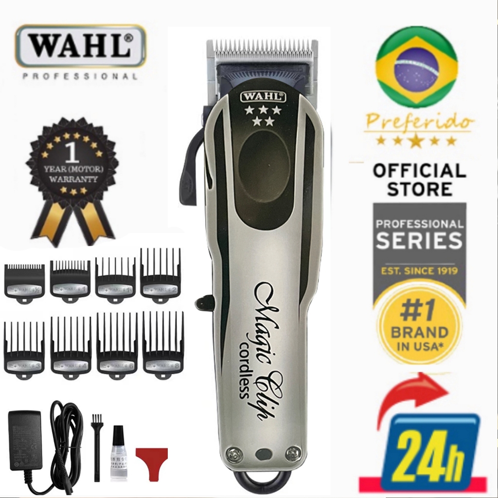 Máquina De Cortar Cabelo Sem Fio Profissional 5 Estrelas Magic Clip ...