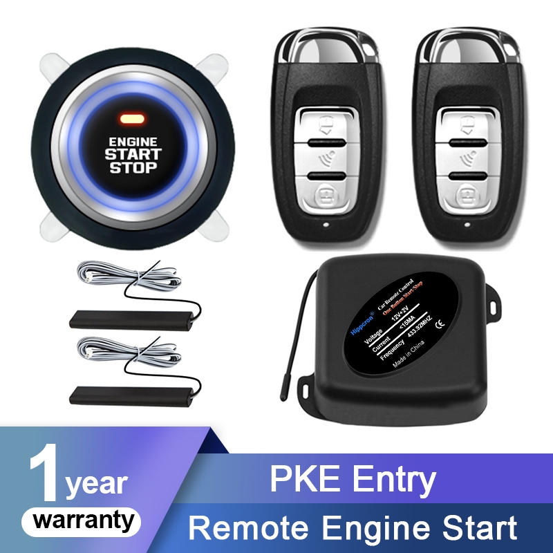 Alarme Automotivo Start Stop Botão Com PKE Kit Universal 12V Anti-roubo ...