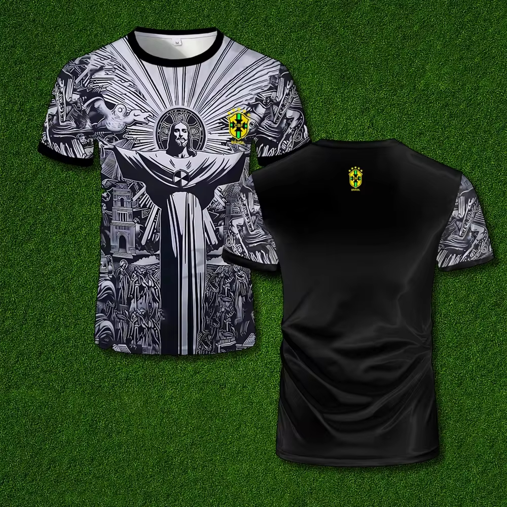 2024 New Special Edition Brazil Jesus Football Jersey Summer Training T ...