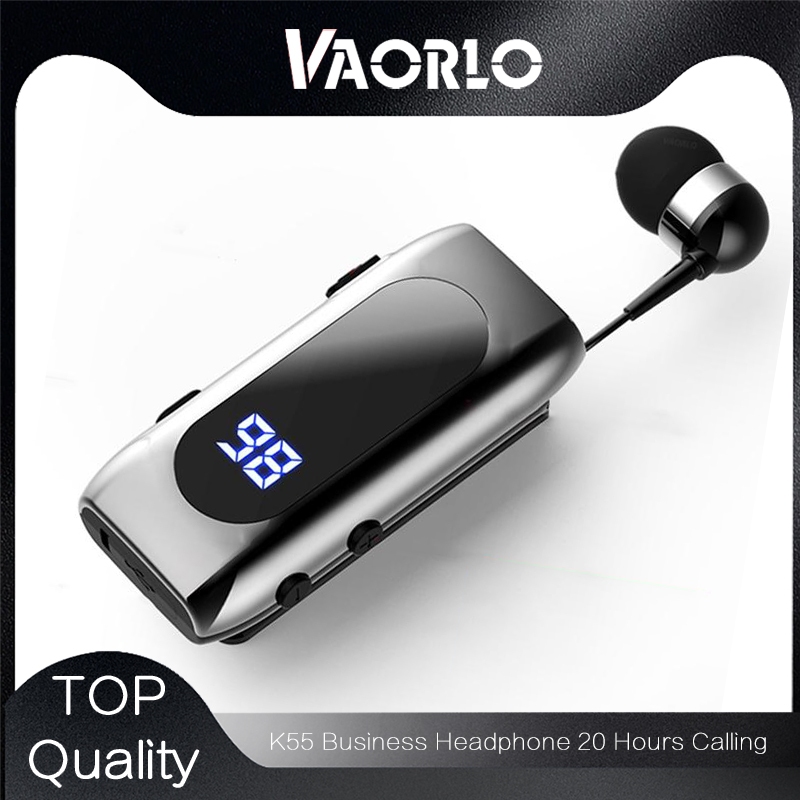 VAORLO K55 Fone De Ouvido Comercial Display Digital Com Fones Esticados Cabo HD Ruído Cancelar ...