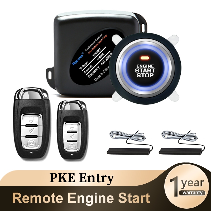 Alarme Automotivo Start Stop Botão Com PKE Kit Universal 12V Anti-roubo ...