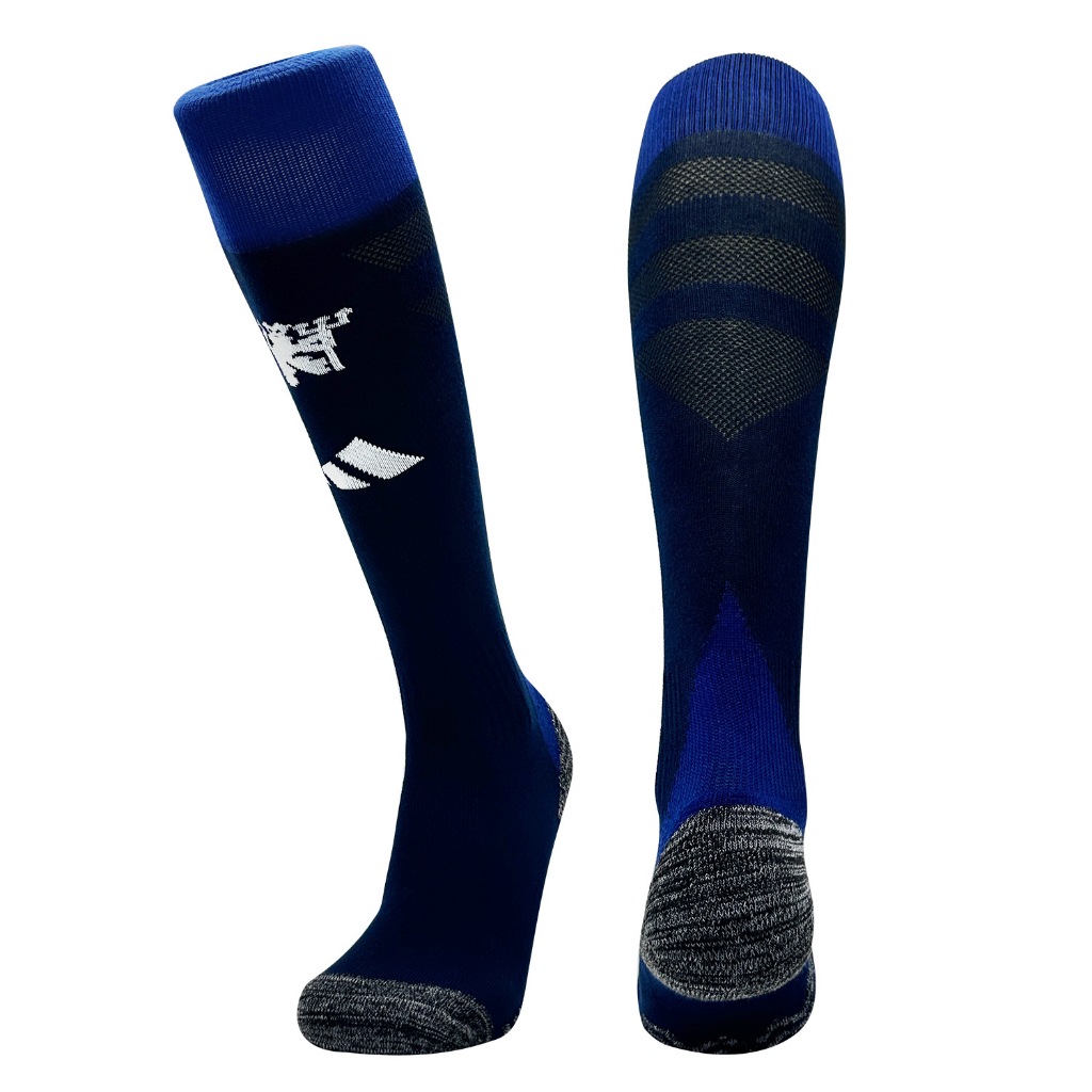 NEW Arrival2425 Manchester United Away Meias De Futebol Azuis Com Fundo ...