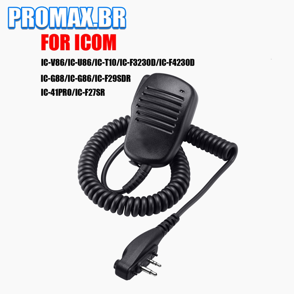 ICOM HM-158LA Alto-Falante De Mão Microfone De Rádio Para IC-T10IC ...