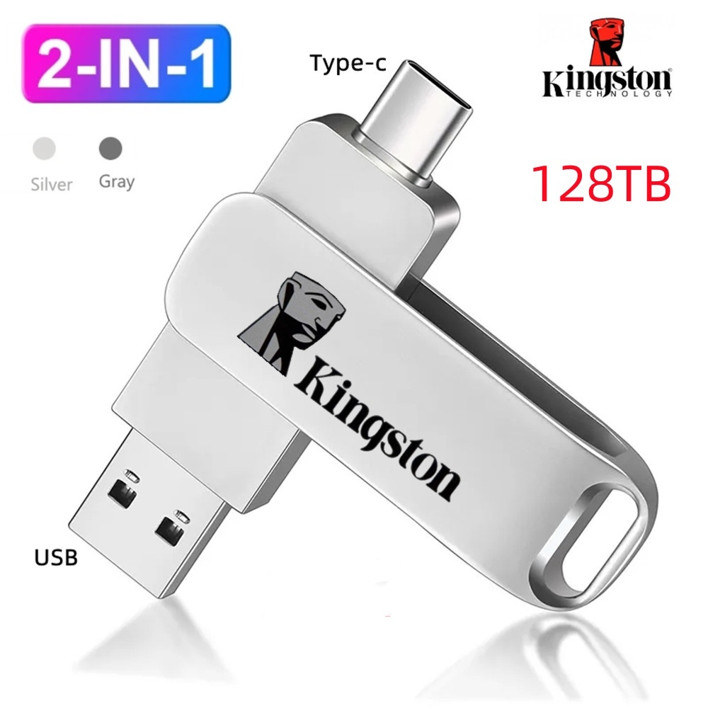 128TB Pen Drive OTG 2 Em 1 USB Tipo C 64TB 32TB 16TB 8TB 4TB 2TB 1TB ...