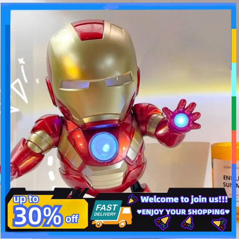 Robô De Dança Iron Man , Com Luzes E Música , Pode Abrir a Máscara Para ...