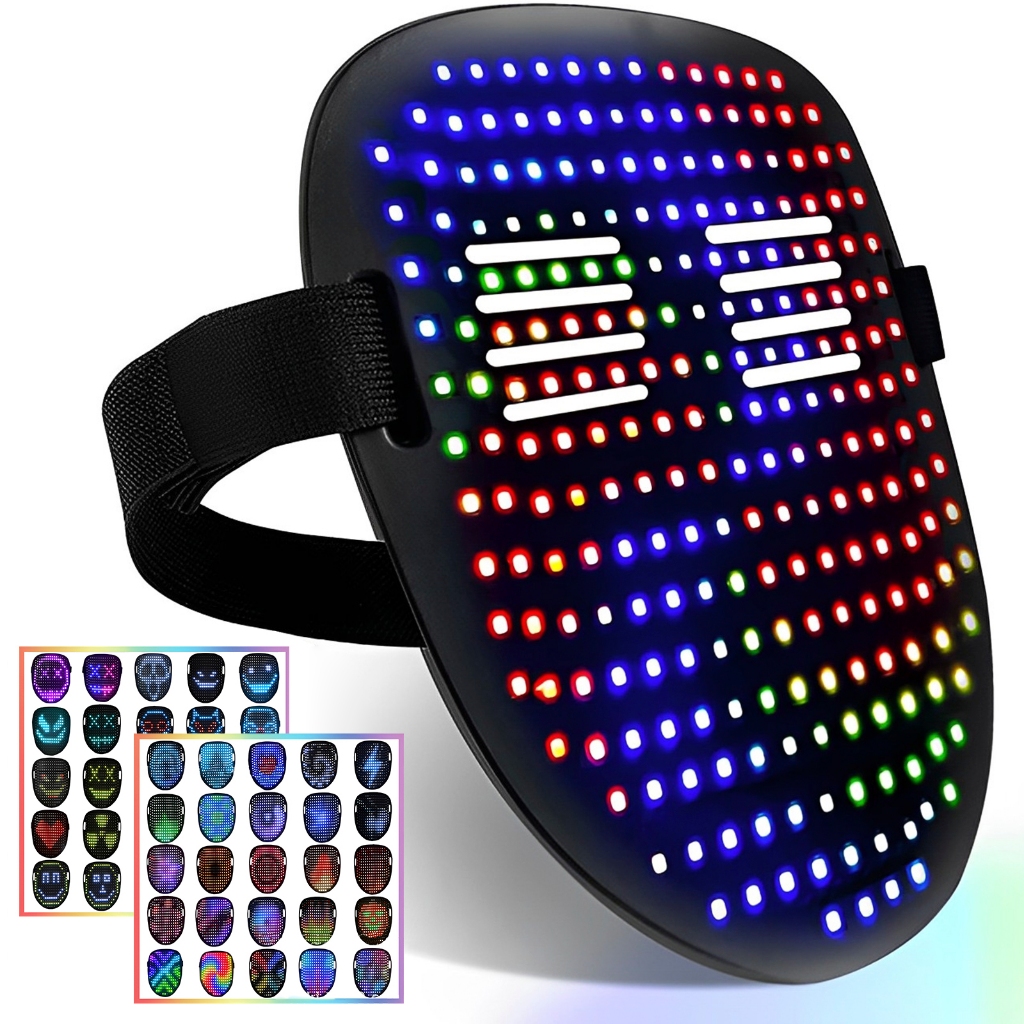 Máscara De LED 2000mAh Para Transformação Facial Recarregável Com ...