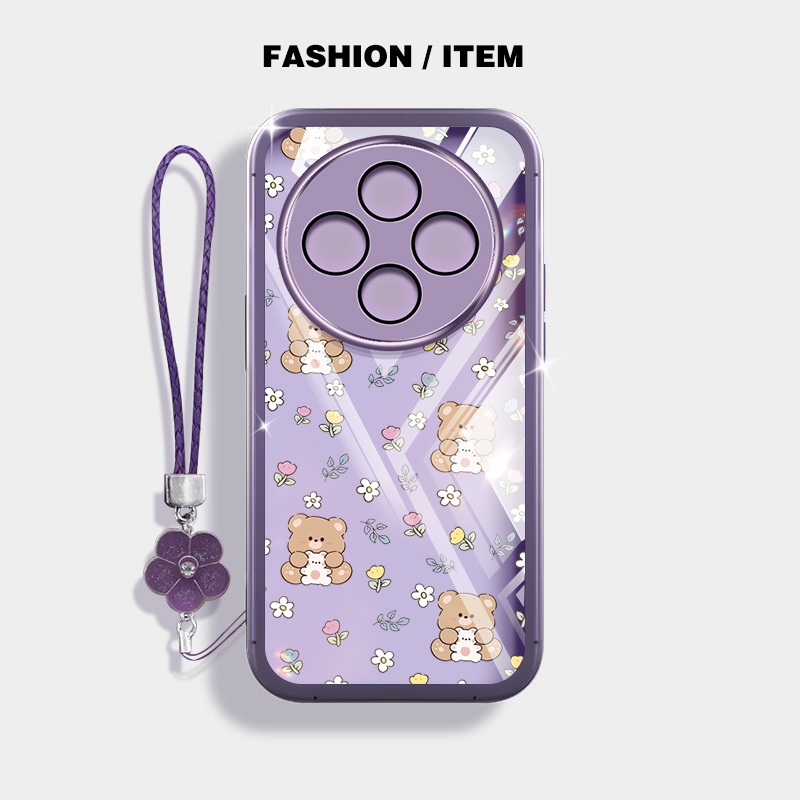 Invólucro Xiaomi Redmi 12C 13C 14C 4G 5G Poco C65 C75 Flor Urso À Prova De Choque Transparente ...