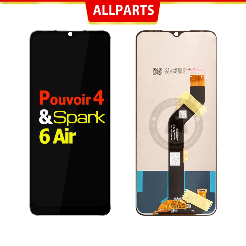 Tela do TECNO Pouvoir 4 Pro LC7 LC8 Spark 5 air LCD Display Frontal ...