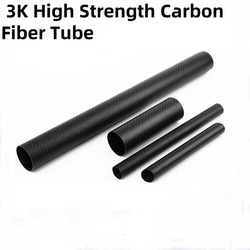 Espessura Da Parede Do Tubo De Fibra De Carbono De Alta Resistência 3K 1MM Comprimento 1m ...
