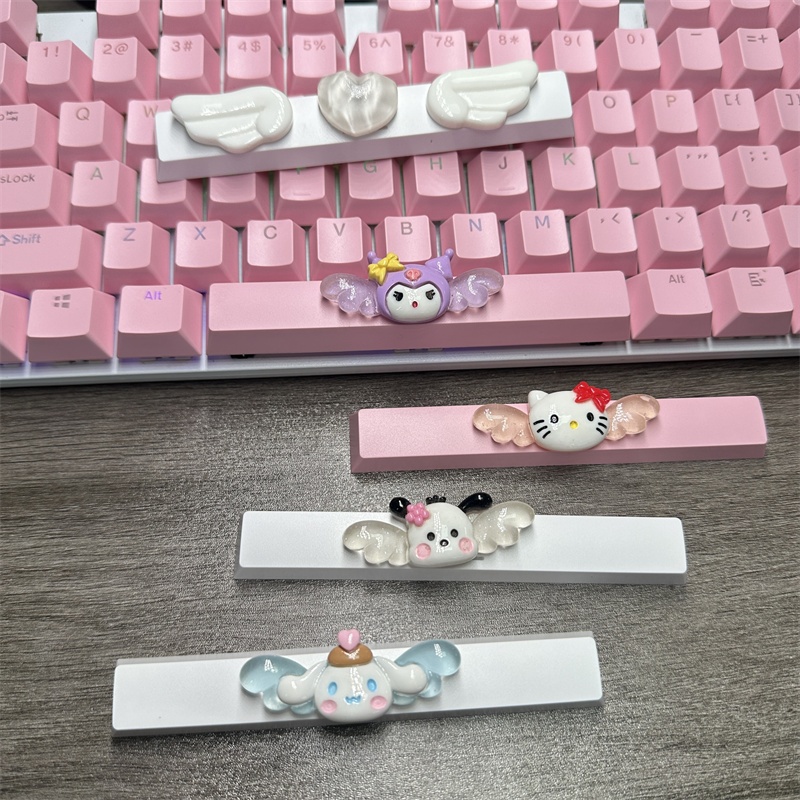 DIY Cartoon Hello Kt Kuromi Keycap 6.25u Spacebar Gaming Mechanical ...