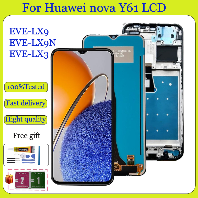 Para Huawei Nova Y61 EVE-LX9 LX9N LX3 Display LCD Tela De Toque ...