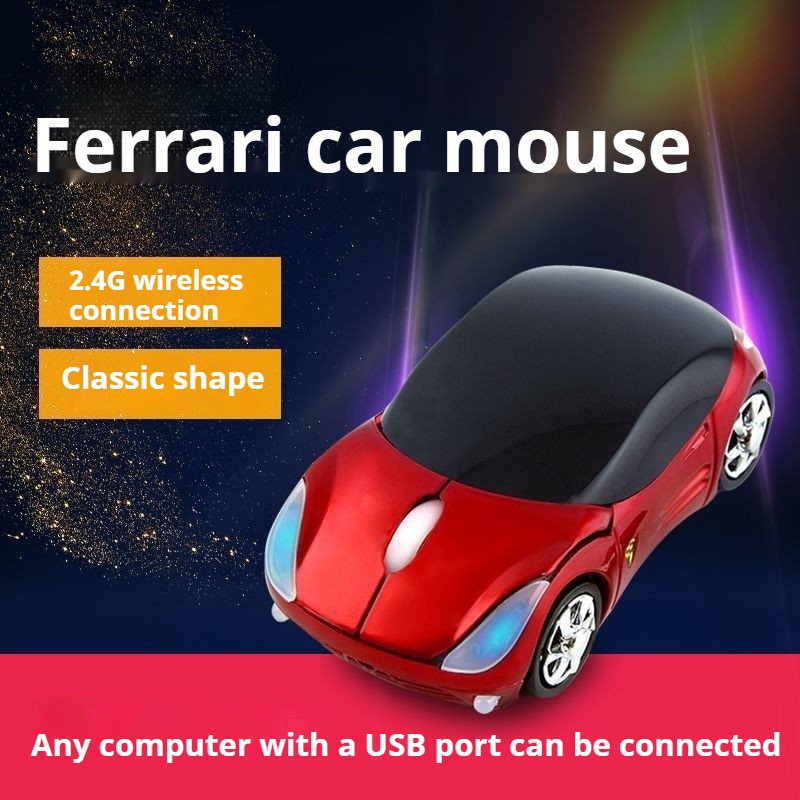 Carro Esportivo Sem Fio Mouse Ferrari 2.4G Conexão Negócios Escritório ...