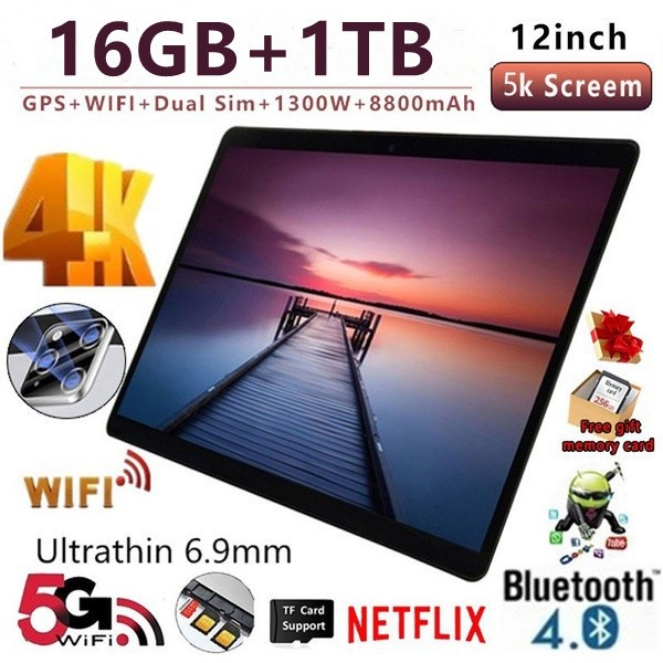 2024 mais novo melhor Tablet (RAM 16G ROM 1TB)-PC 12 polegadas Ten Core ...