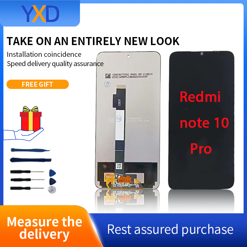 Display LCD Para XIAOMI REDMI Nota 10 Pro 5G Tela De Toque Digitador Assembléia 10pro 5G ...