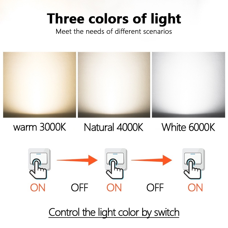 3 Cores Em 1 Lâmpada Led Moderno Simples Lustre Criativo Sala De Estar ...