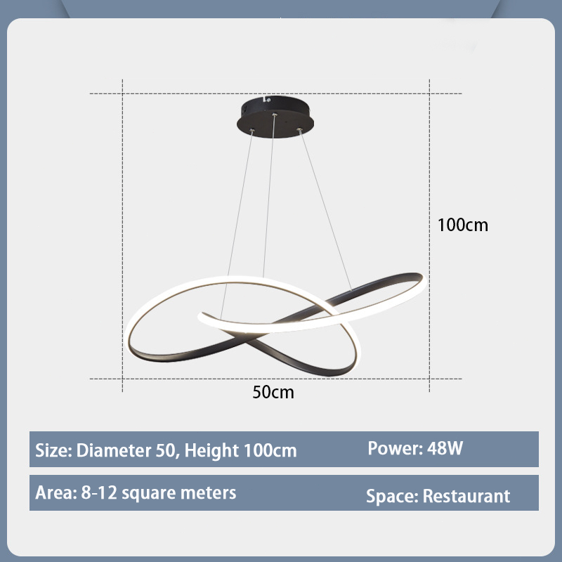 3 Cores Em 1 Lâmpada Led Moderno Simples Lustre Criativo Sala De Estar ...