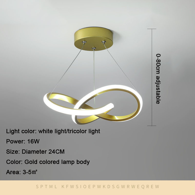 3 Cores Em 1 Lâmpada Led Moderno Simples Lustre Criativo Sala De Estar ...