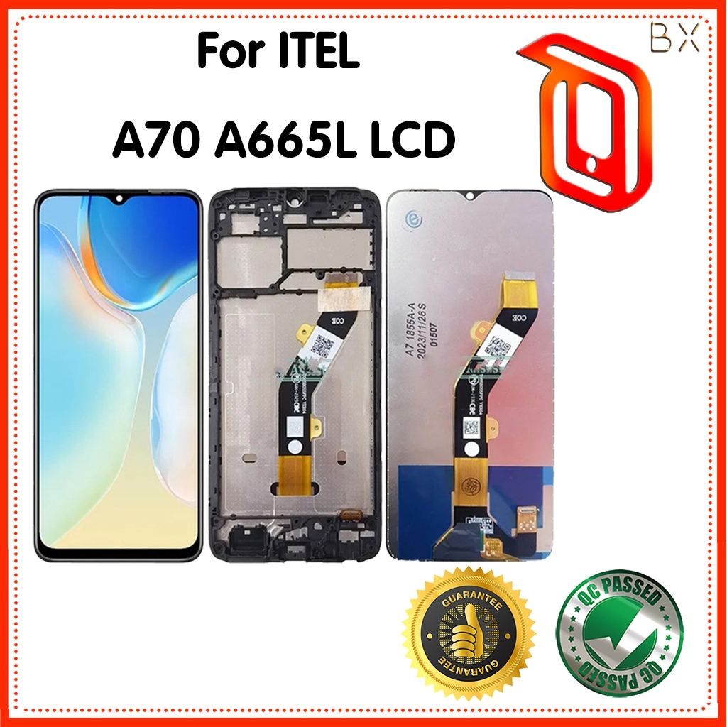 6.6 Polegada Para Itel A70 A665L ItelA70 Display LCD Tela De Toque ...