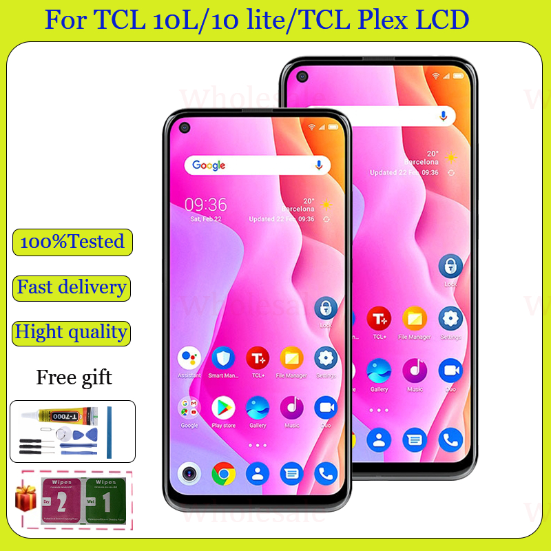 Original Para TCL Plex T780H 10L 10 Lite T770H T770B Display LCD Tela De Toque Digitador ...