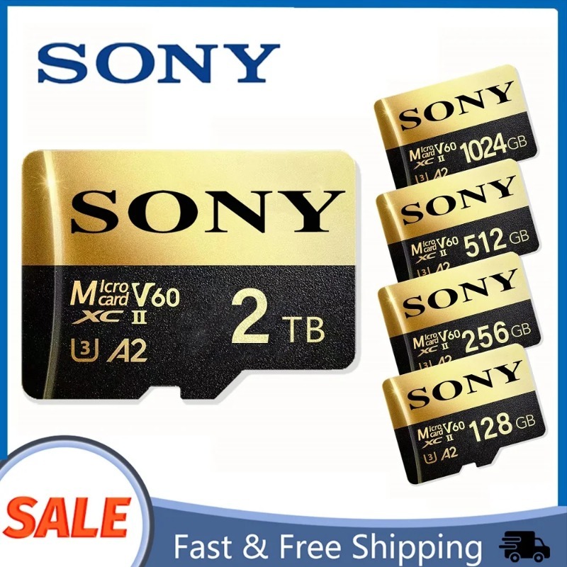 Novo Cartão Micro SD SONY De 2TB , De Memória De Alta Velocidade , 128GB , 256GB , 512GB ...