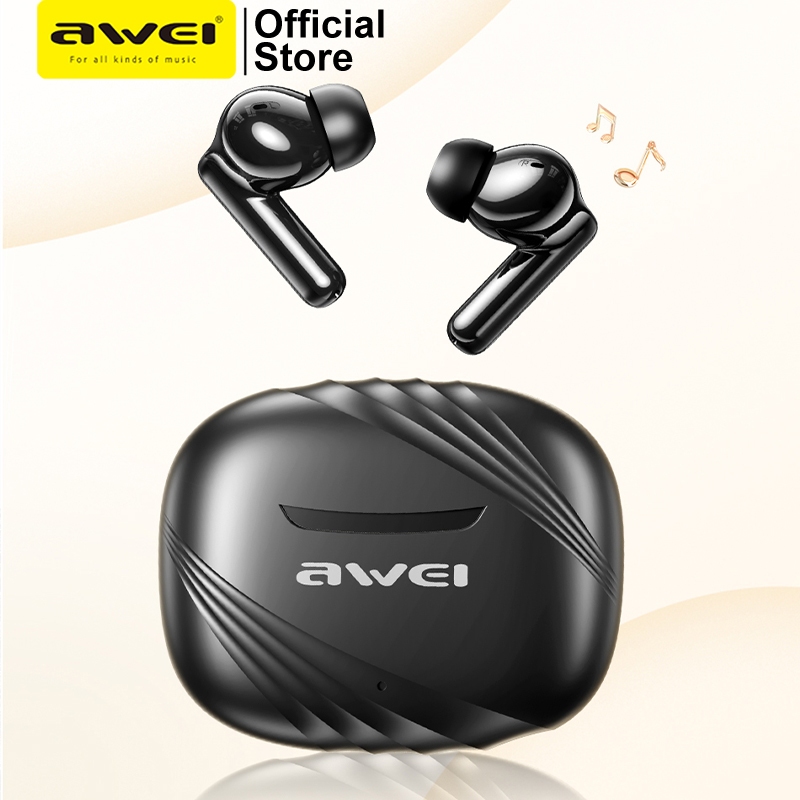 Fones De Ouvido Awei TA6 sem fio bluetooth TWS ANC Cancelamento de ...